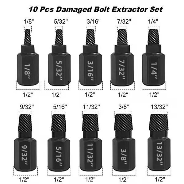 Broken Head Bolt Screw Cap Extractor Broken Head Screw Hexagon Socket ...